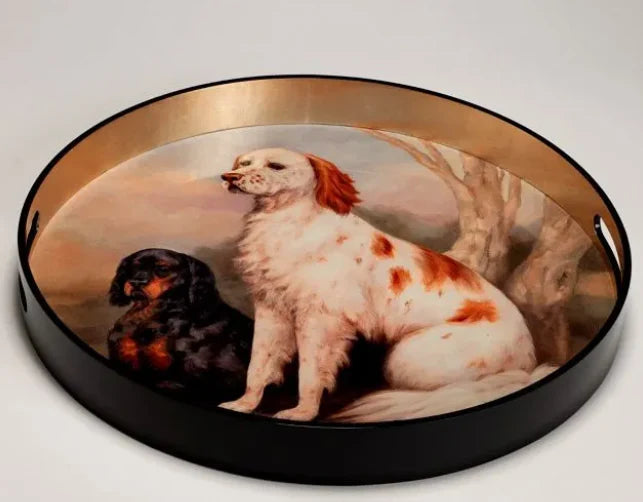 Julie Wear English and Gordon Setter Tray 19" round – The Purple Finch ...